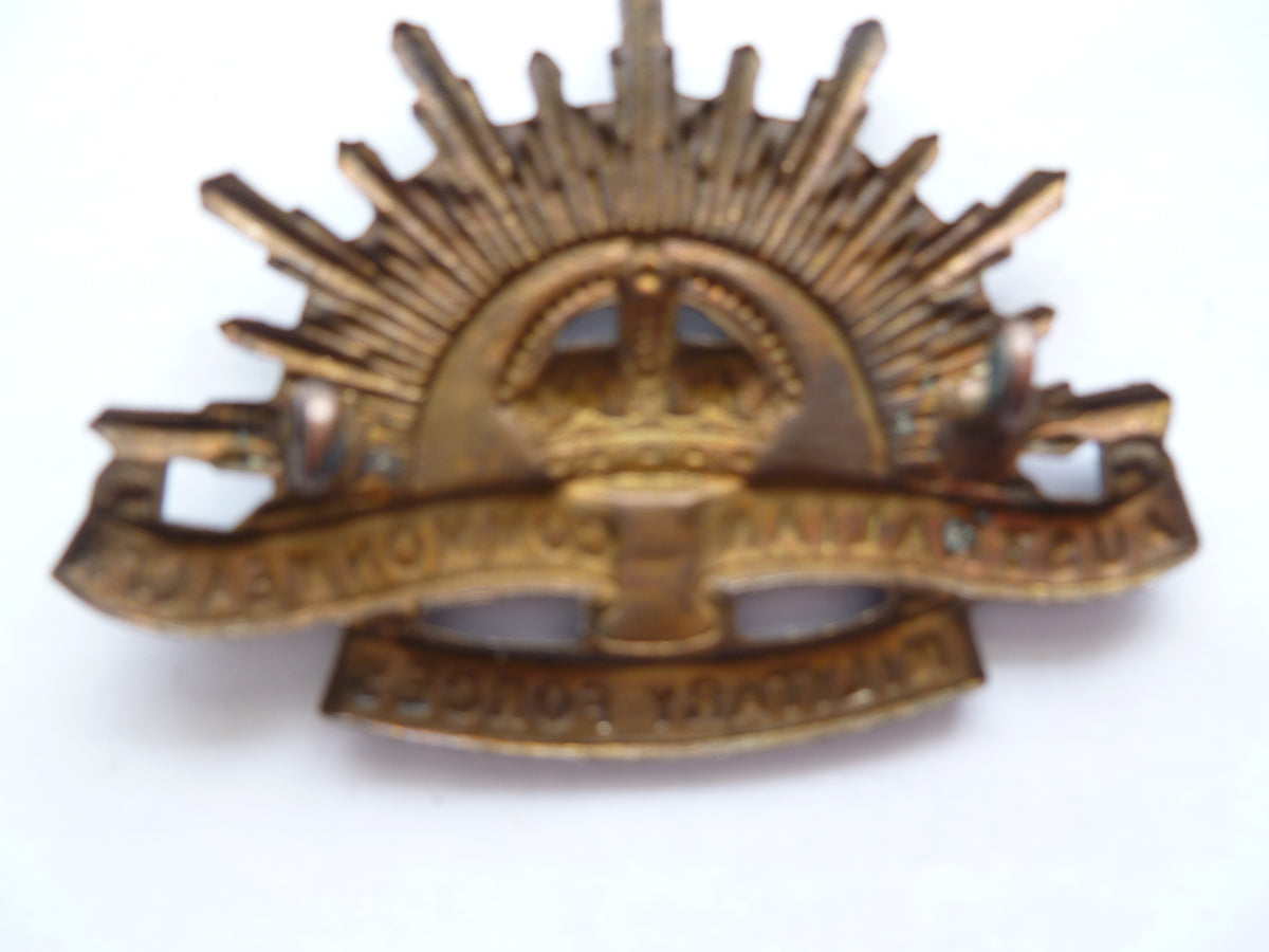 aust rising sun cap badge very nice no maker – Militaria Shop