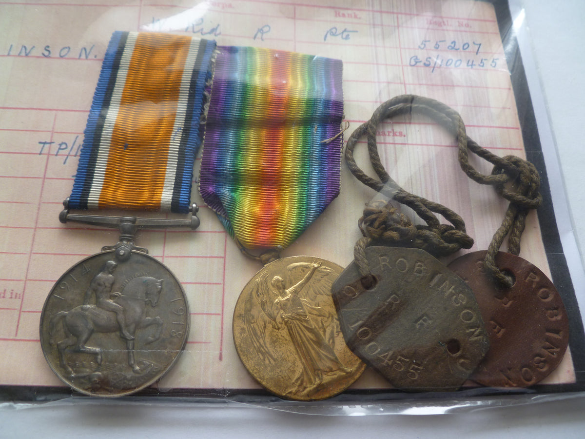 ww1 pair only and pair dog tags west riding and later fusiliers ...