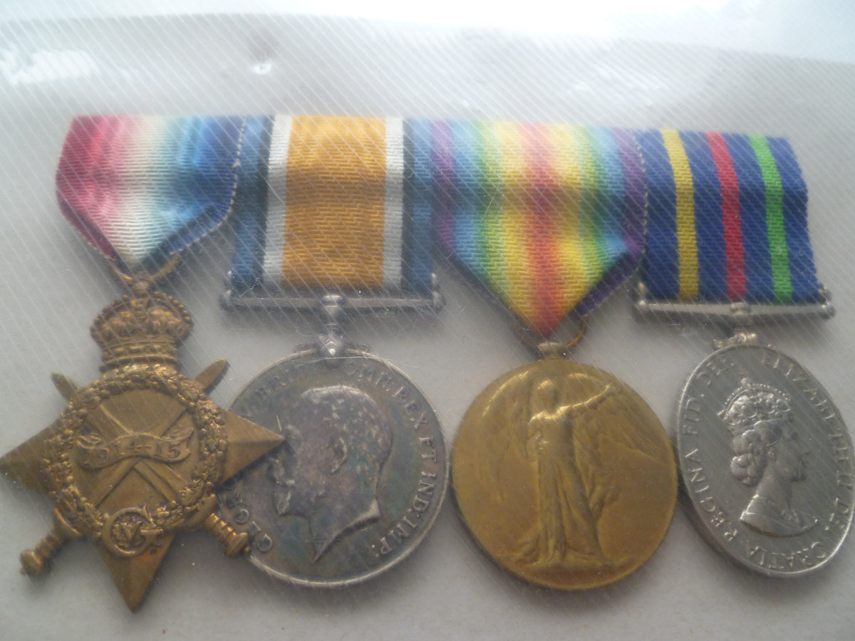 ww1 trio 14/15 to RFA and RAF and cd long service – Militaria Shop
