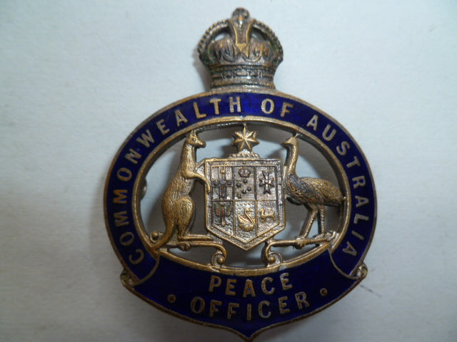 australia commonwealth police cap badge m/m and ### PEACE office ...