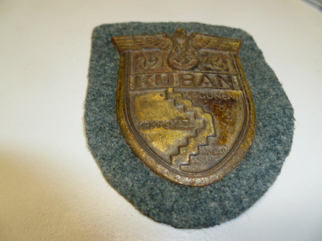 german ww2 army kuban shield with backing etc all good – Militaria Shop