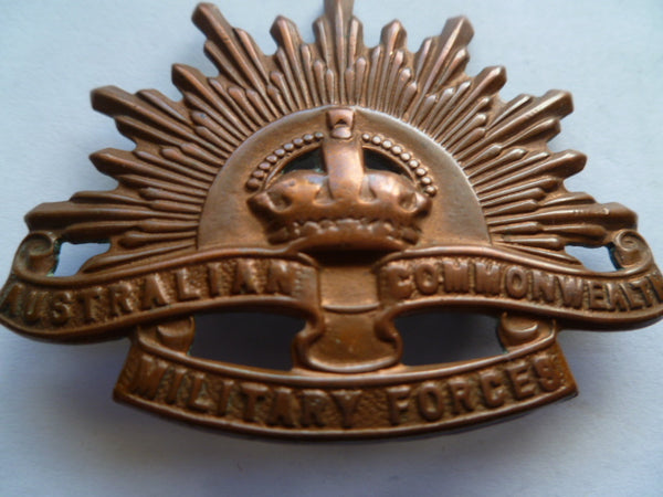 aust army rising sun badge general plastics maker – Militaria Shop